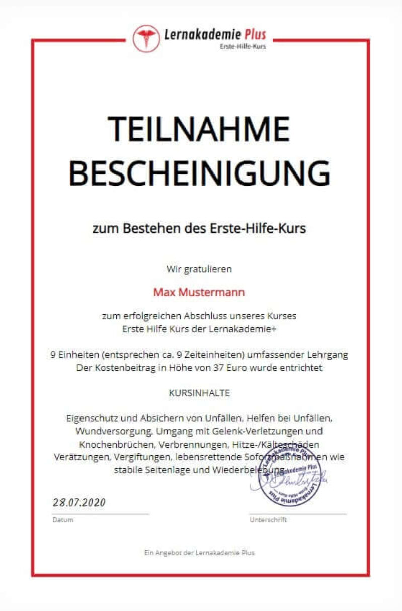 Online Erste Hilfe Kurs mit Bescheinigung • becomePro