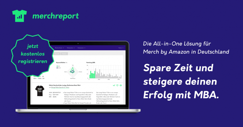 Merchreport - Das beste Tool für Merch by Amazon • becomePro